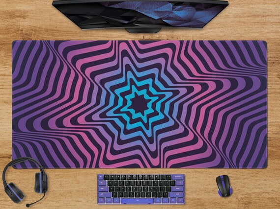 Abstract Optical Illusion Desk Mat Hypnotic Psychedelic - Etsy
