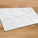 Topographic Abstract Desk Mat, White Geographic Map Gaming Large Mouse ...