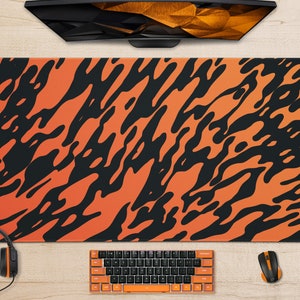 Abstract Liquid Splatter Desk Mat Paint Splash Fluid Orange - Etsy