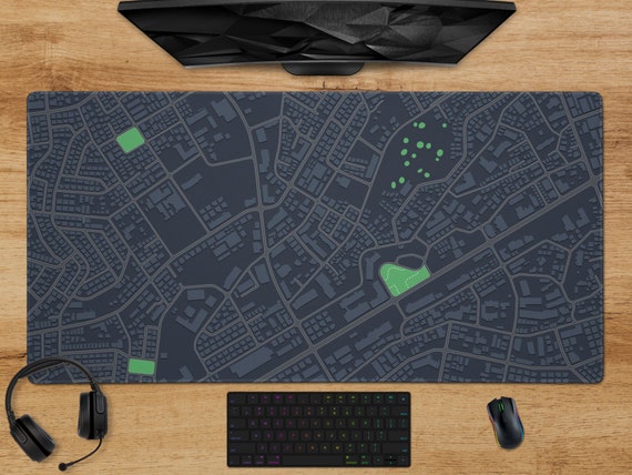 City Street Map Abstract Desk Mat GPS Navigation Gaming Large - Etsy