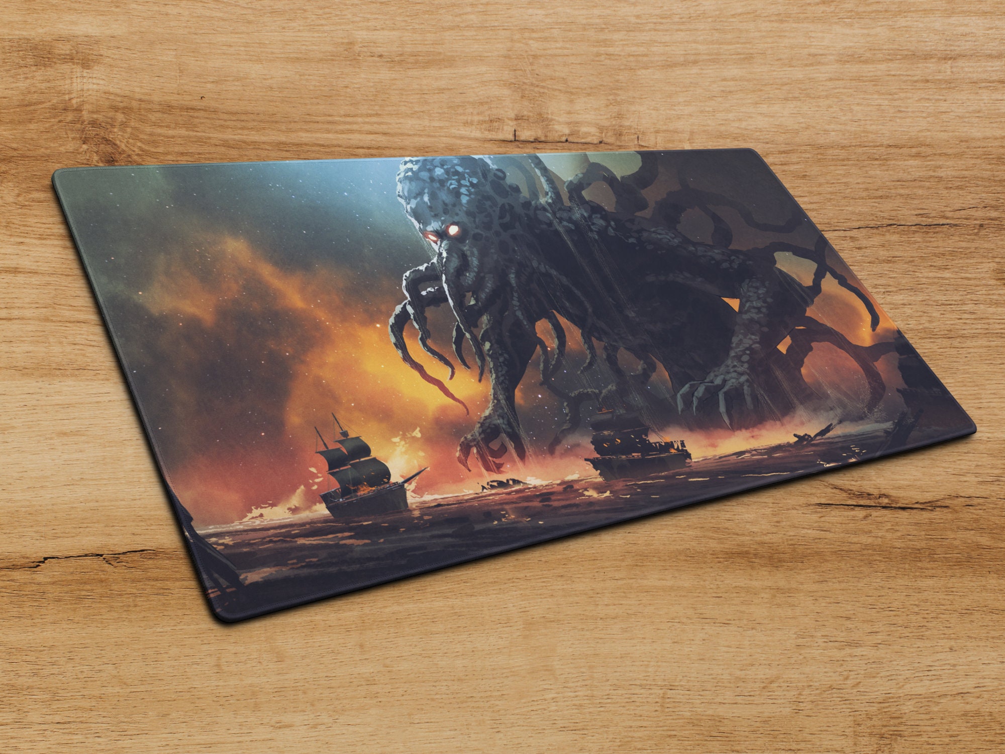 Fantasy Cthulhu Horror Monster Desk Mat Sea Ocean Ship - Etsy