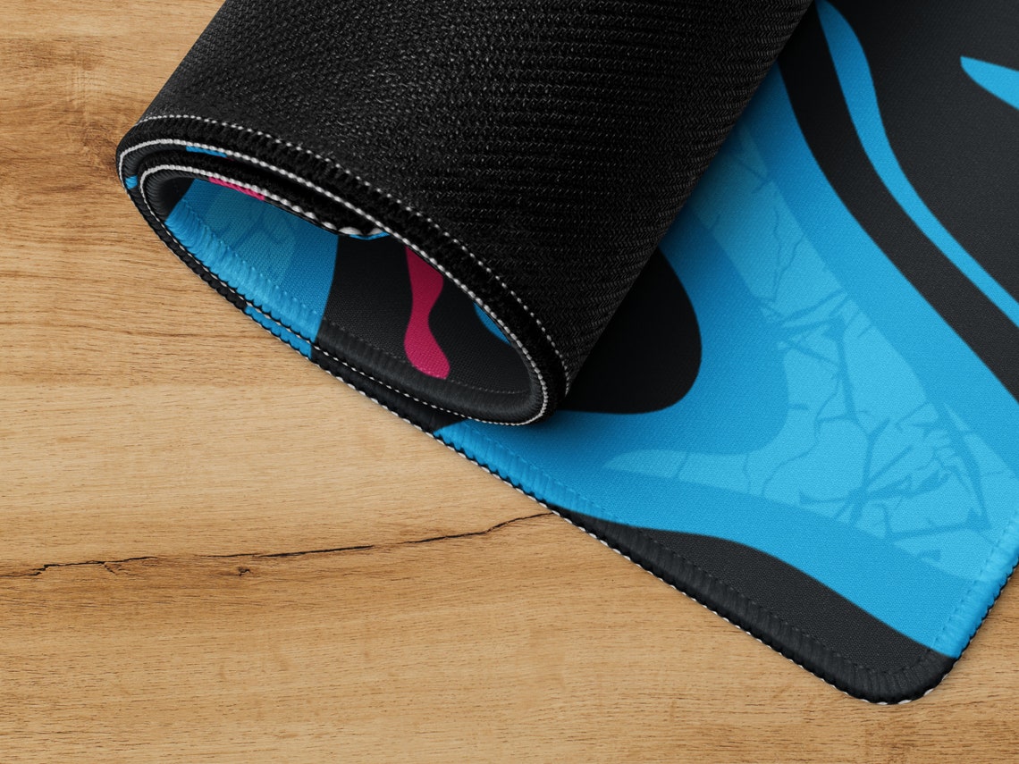 Abstract Liquid Fluid Desk Mat Splash Paint Blue Pink Gaming - Etsy