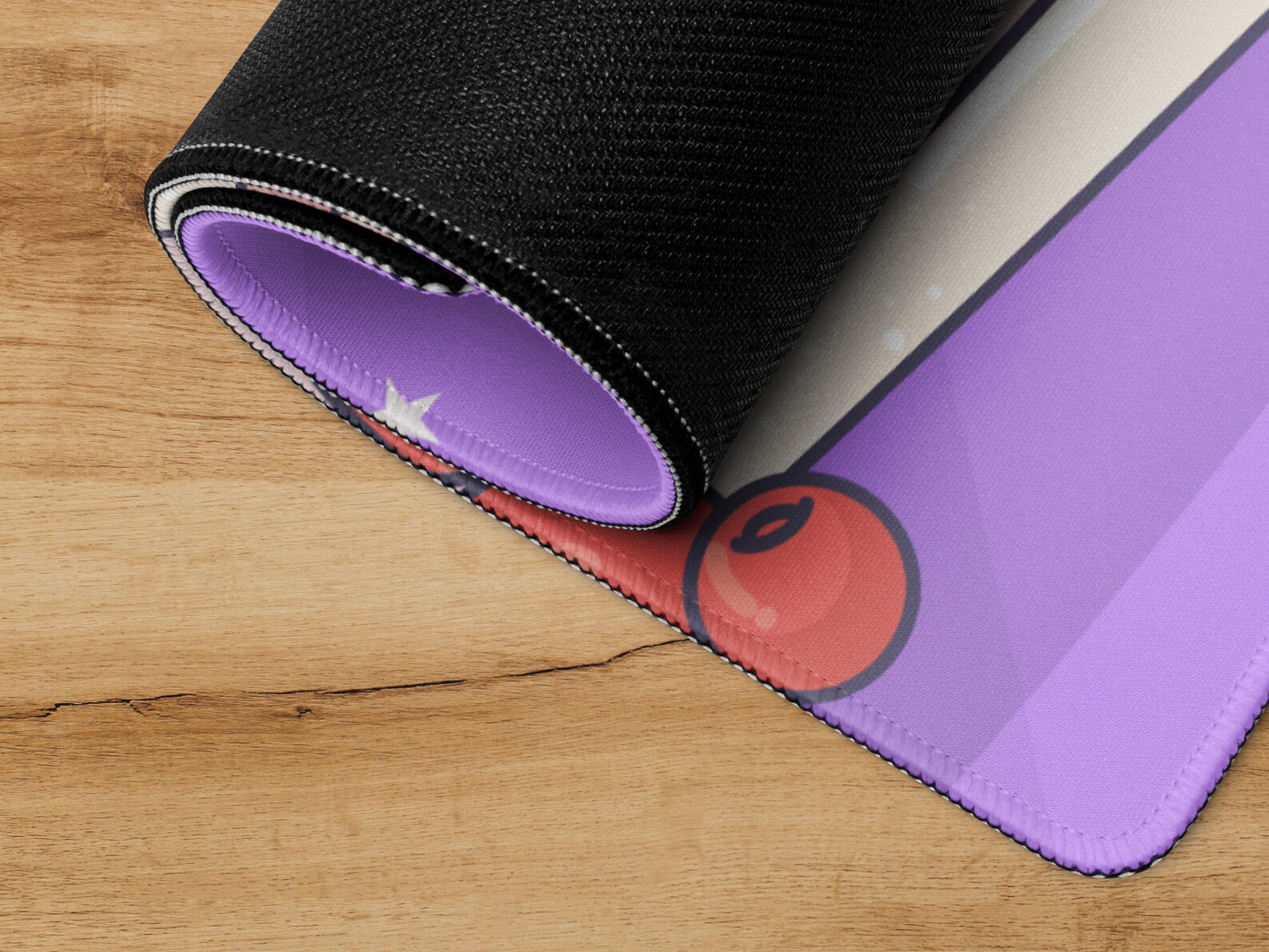 Kawaii Cute Bunny Cake Desk Mat Purple Strawberry Gaming - Etsy