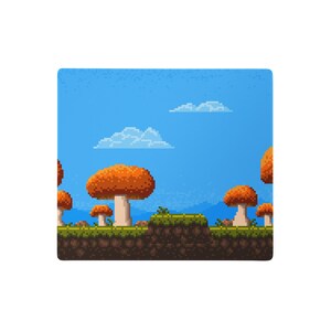 Mushroom 8 Bit Retro Pixel Arcade Desk Mat Gaming Keyboard - Etsy