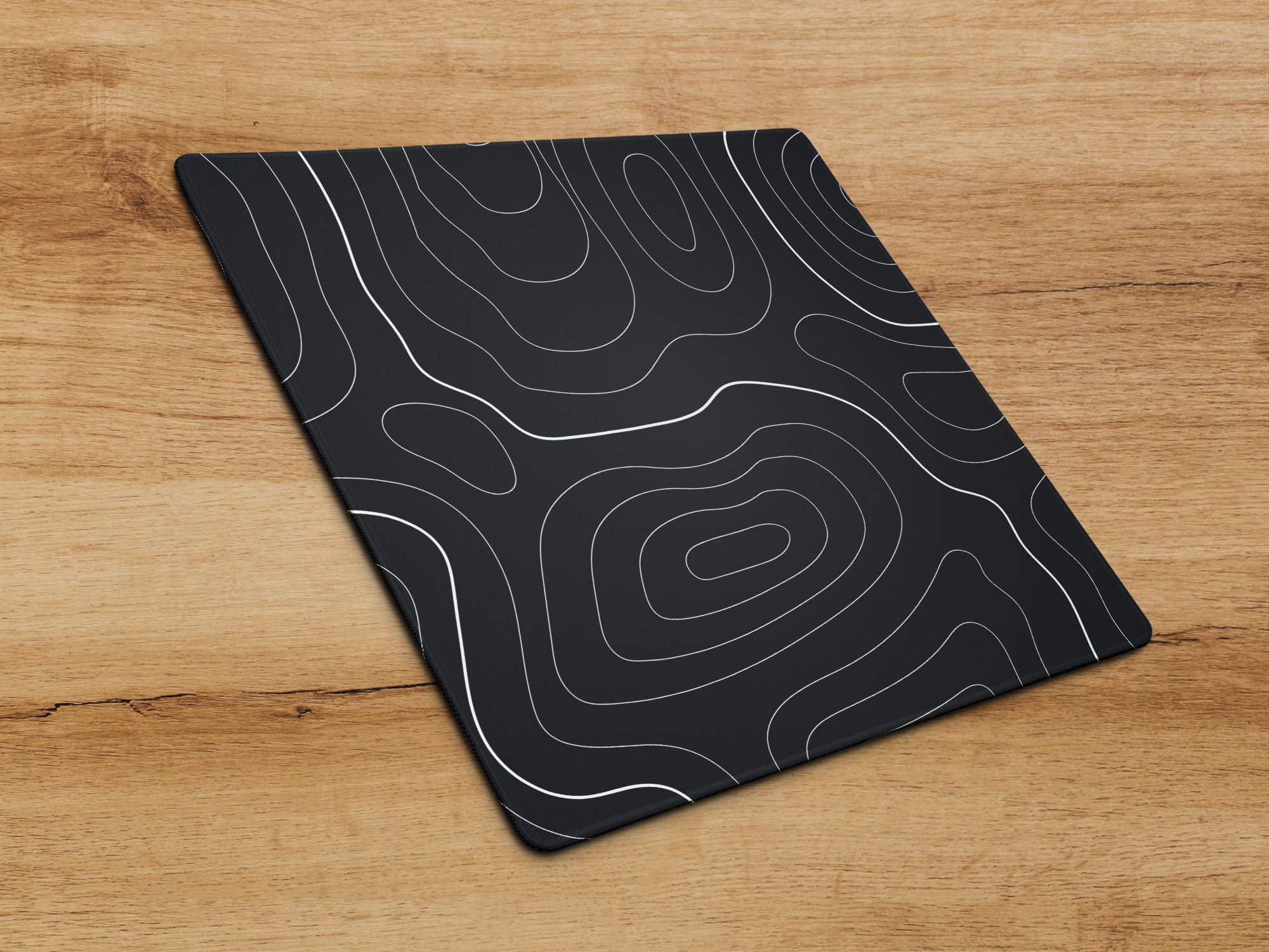 Topographic Abstract Desk Mat White Lines Geographic Map - Etsy