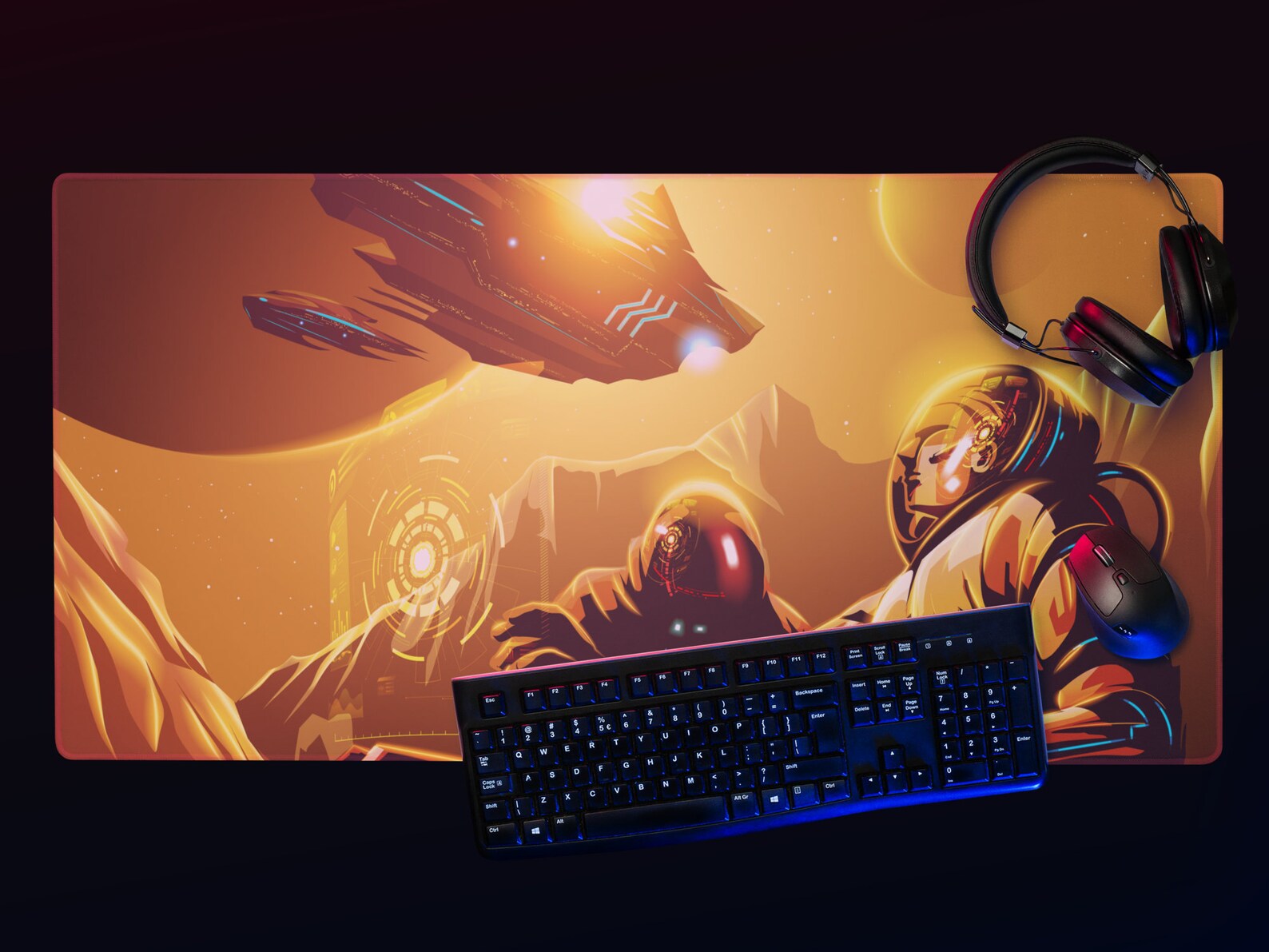 Futuristic Sci Fi Space Planet Colonization Astronaut Desk Mat - Etsy