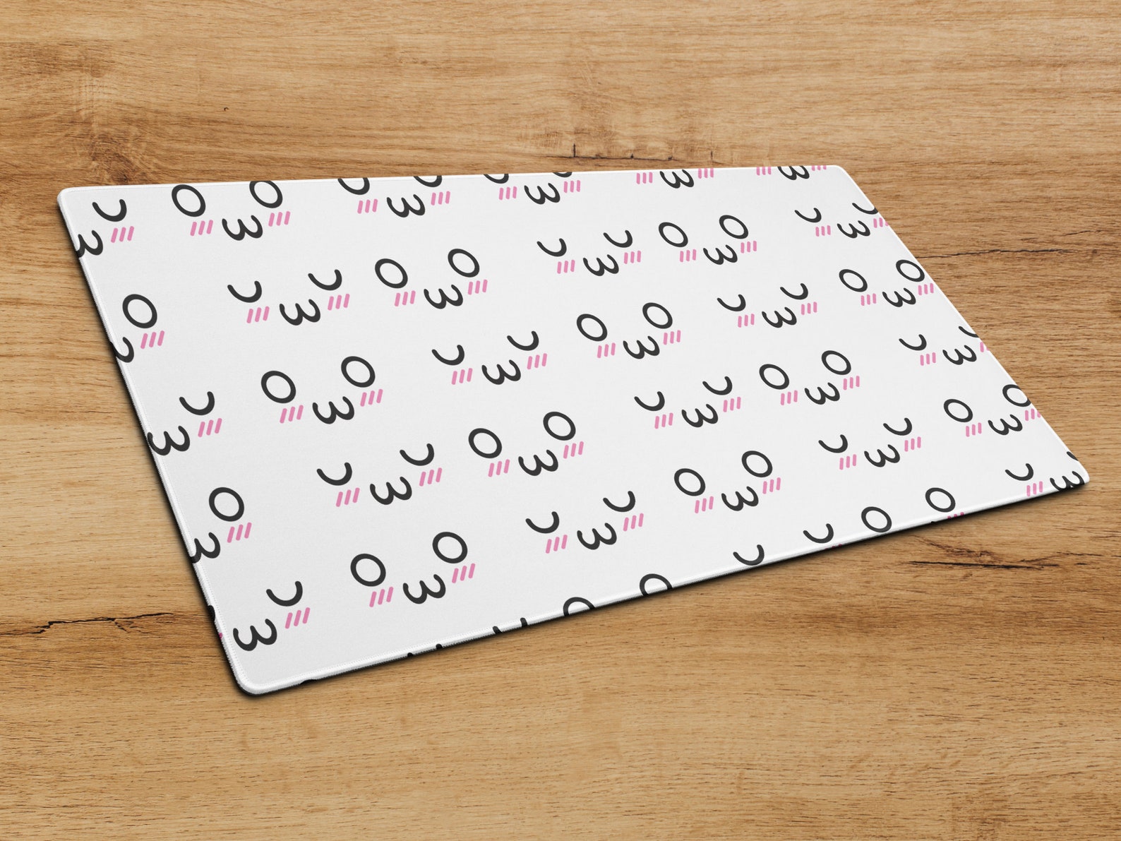 Uwu Owo Desk Mat Kawaii Cute White Gaming Large Mouse Pad XXL - Etsy ...