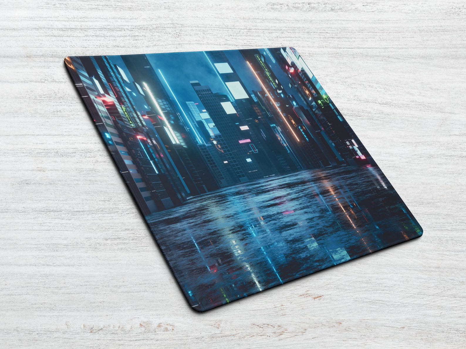 Cyberpunk City Street Desk Mat Futuristic City Gaming Large - Etsy