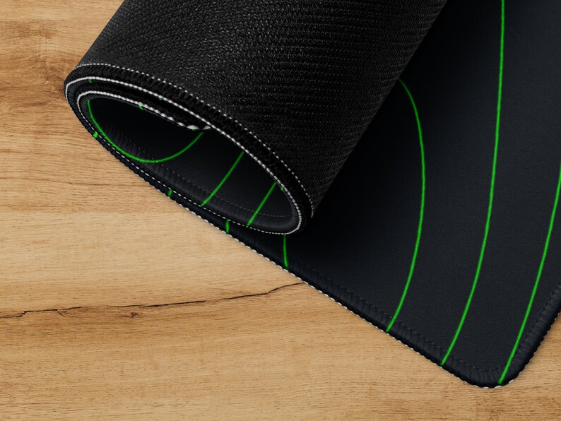 Topographic Abstract Desk Mat Green Geographic Map Gaming - Etsy