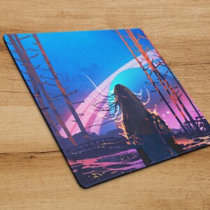 Fantasy Saturn Night Sky Desk Mat Planet Forest Nature - Etsy