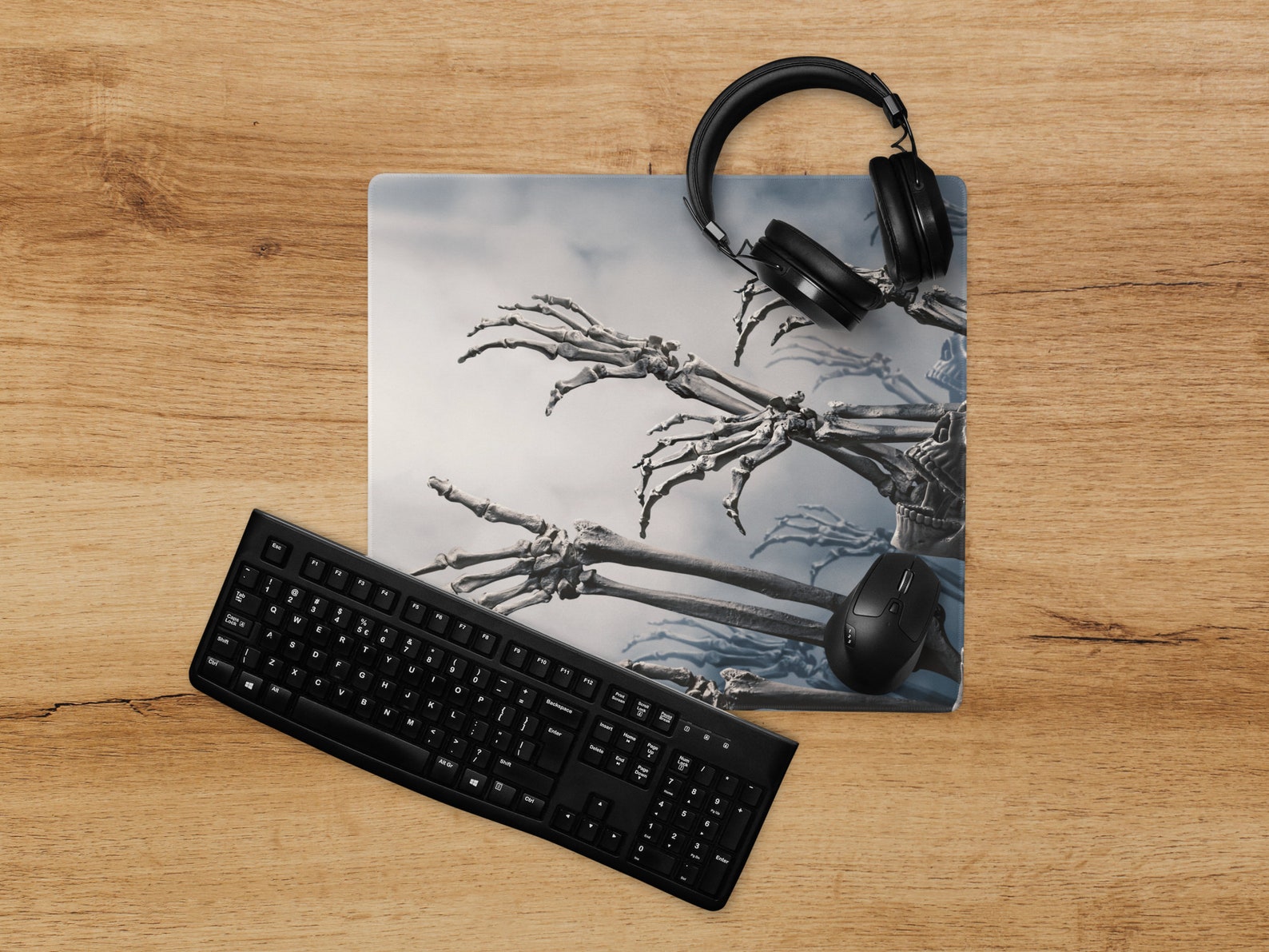 Skeleton Skull Bones Halloween Desk Mat Goth Horror Gaming - Etsy