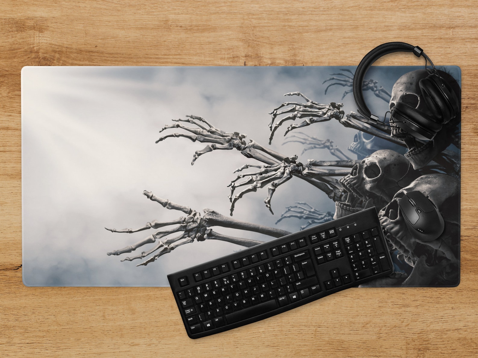 Skeleton Skull Bones Halloween Desk Mat Goth Horror Gaming - Etsy