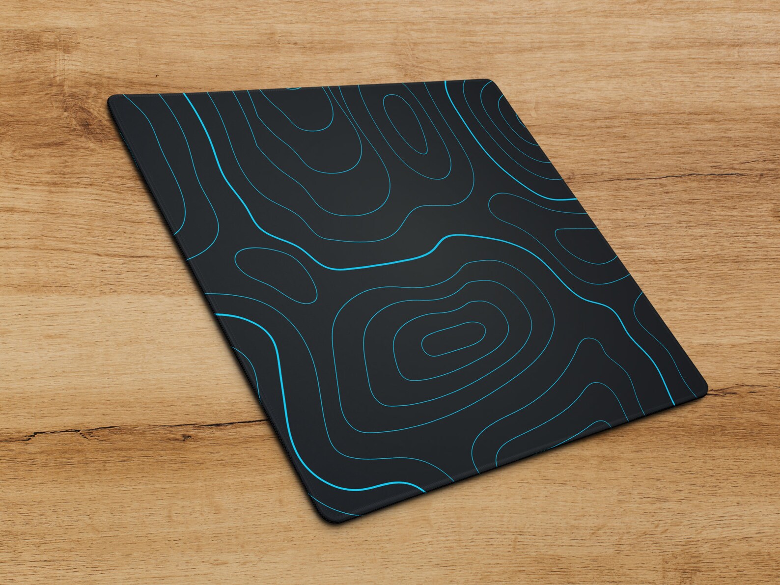 Topographic Abstract Desk Mat Blue Geographic Map Gaming - Etsy