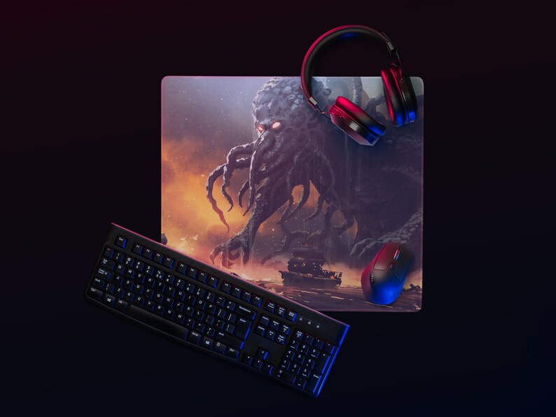 Fantasy Cthulhu Horror Monster Desk Mat Sea Ocean Ship - Etsy