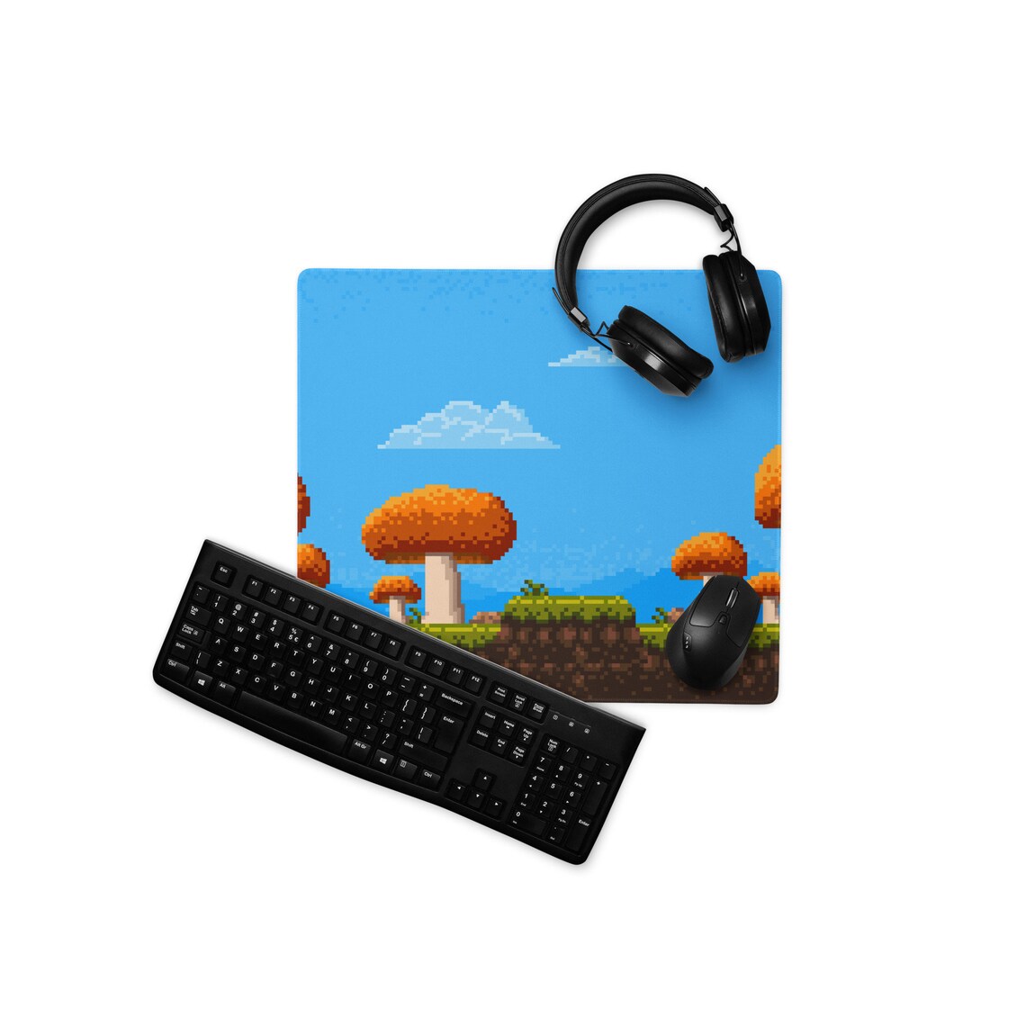 Mushroom 8 Bit Retro Pixel Arcade Desk Mat Gaming Keyboard - Etsy