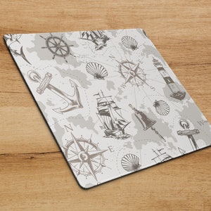 Pirate Treasure Map Sailor Desk Mat White Nautical Ship Boat - Etsy
