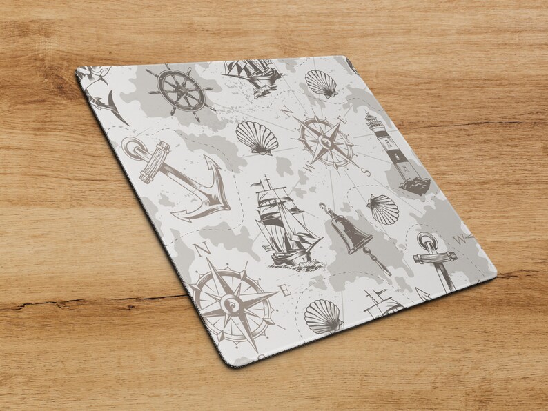 Pirate Treasure Map Sailor Desk Mat White Nautical Ship Boat - Etsy