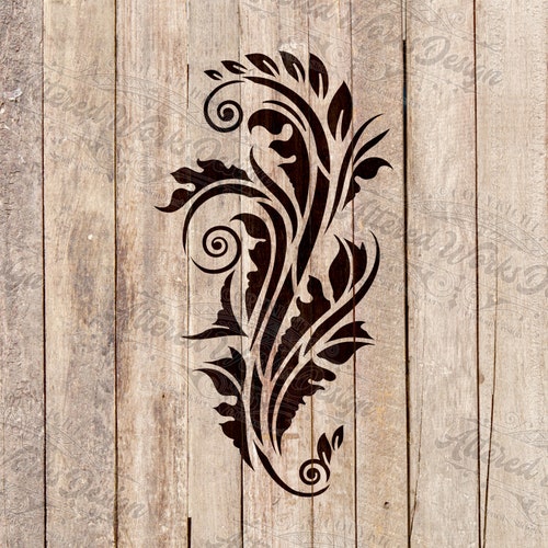 2 Baroque Stencil & 2 Decal Digital Templates SVG DXF Files - Etsy