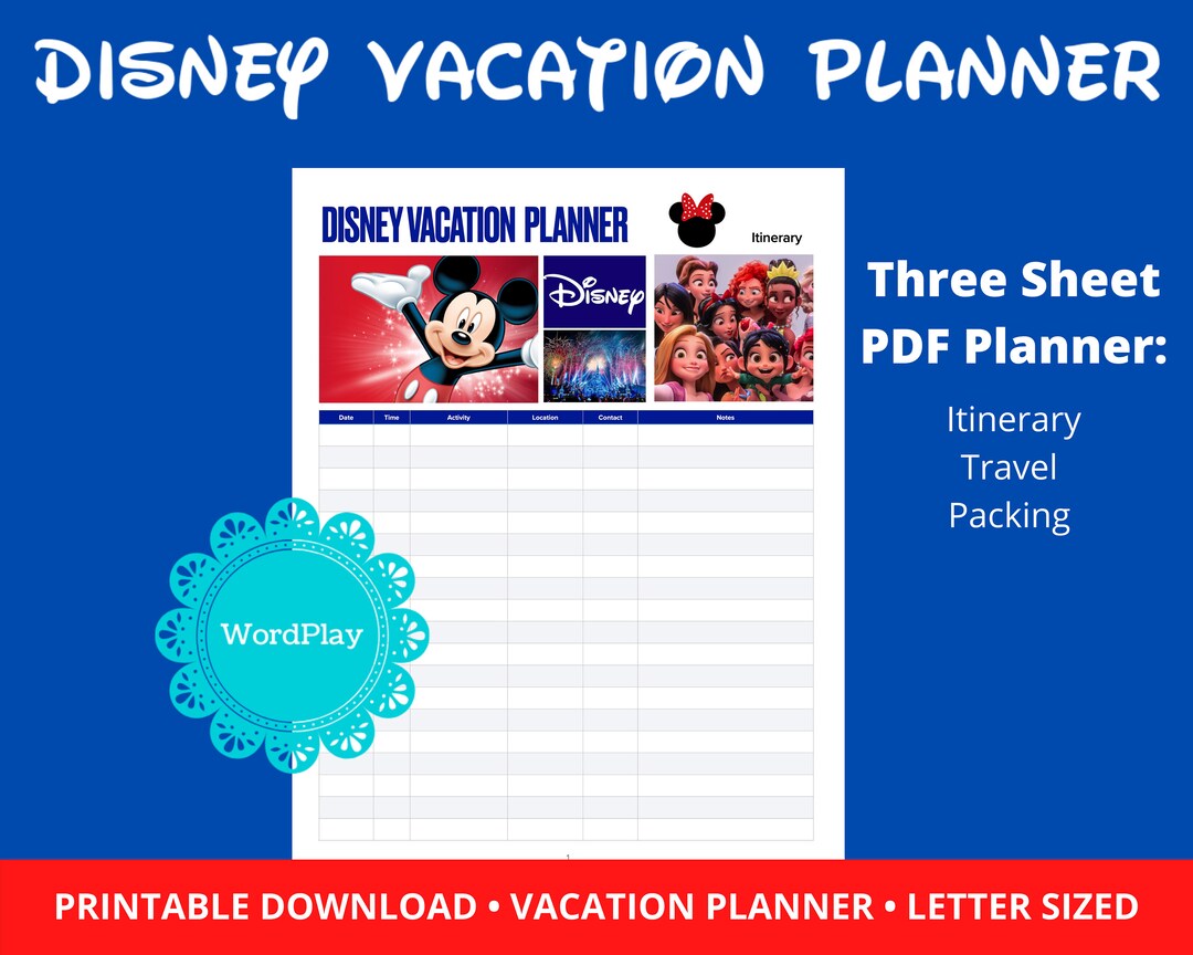 Disney Vacation Planner | Vacation Planner, Travel Planner, Disney ...