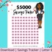 5,000 Dollar Savings Tracker | Budget Planner Printable, Savings ...