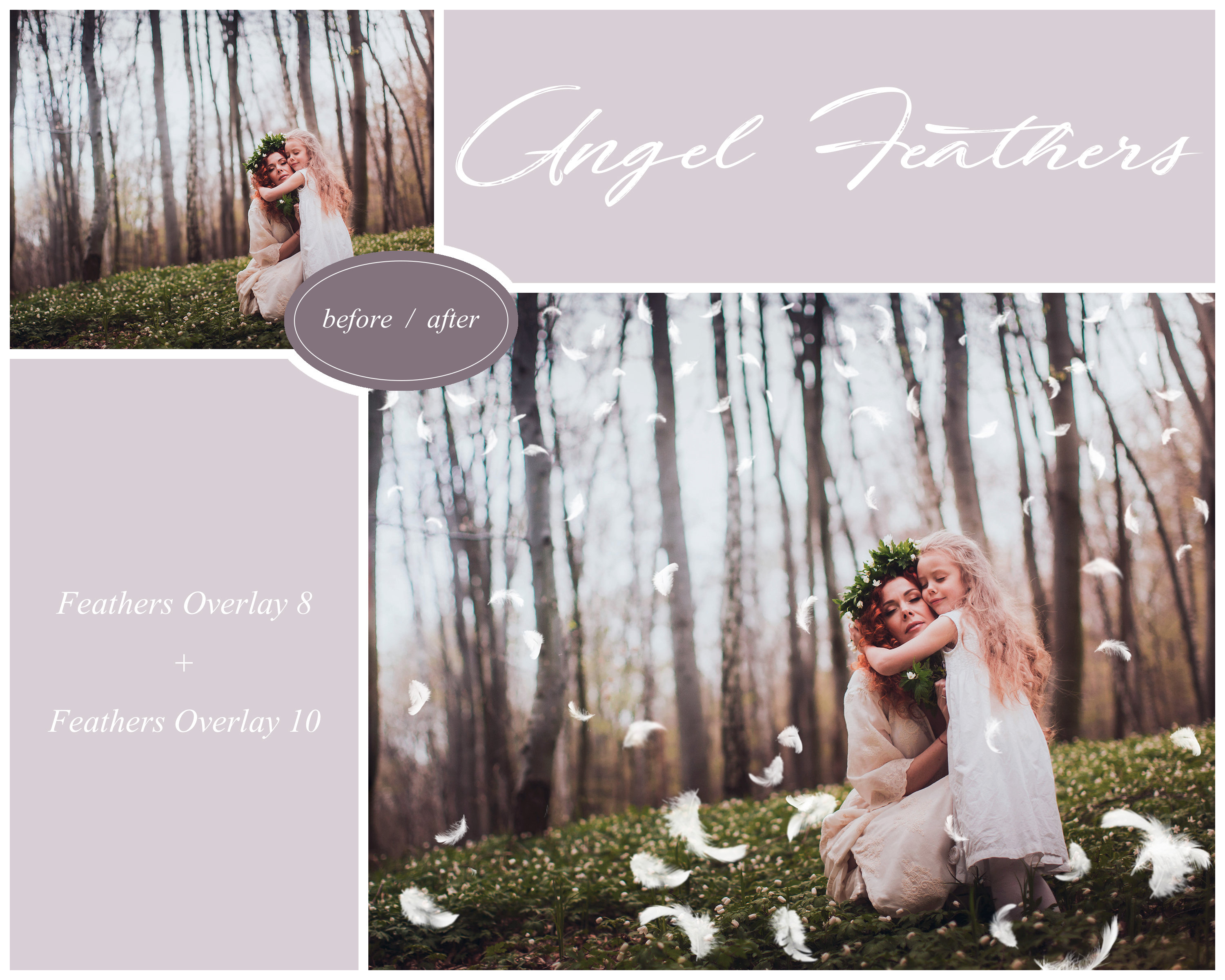 Engel Feder Overlays - Photoshop-Overlays - Engel-Overlay - verträumte ...