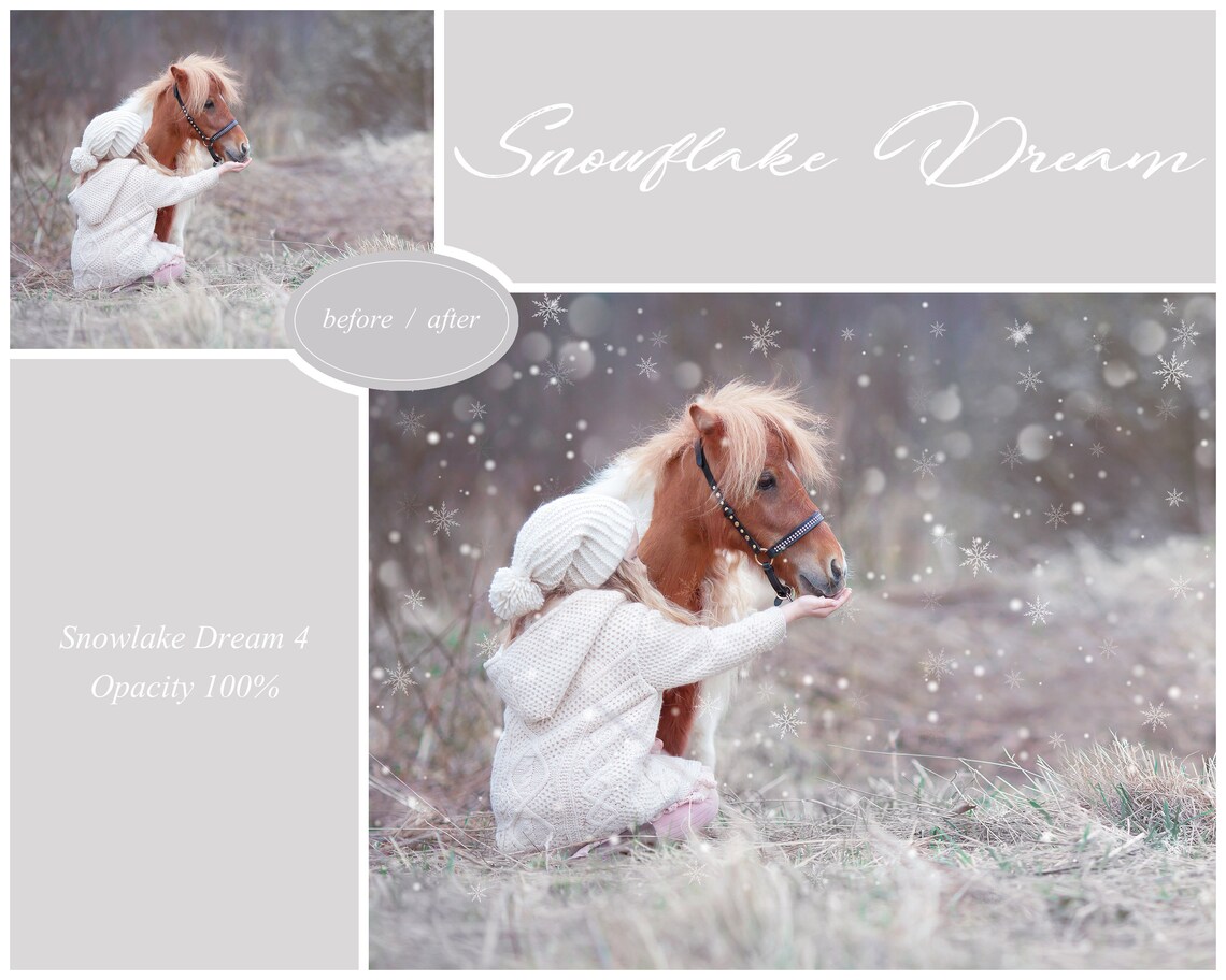 Snowflake Overlays Magic Winter Overlay Snow Overlay - Etsy
