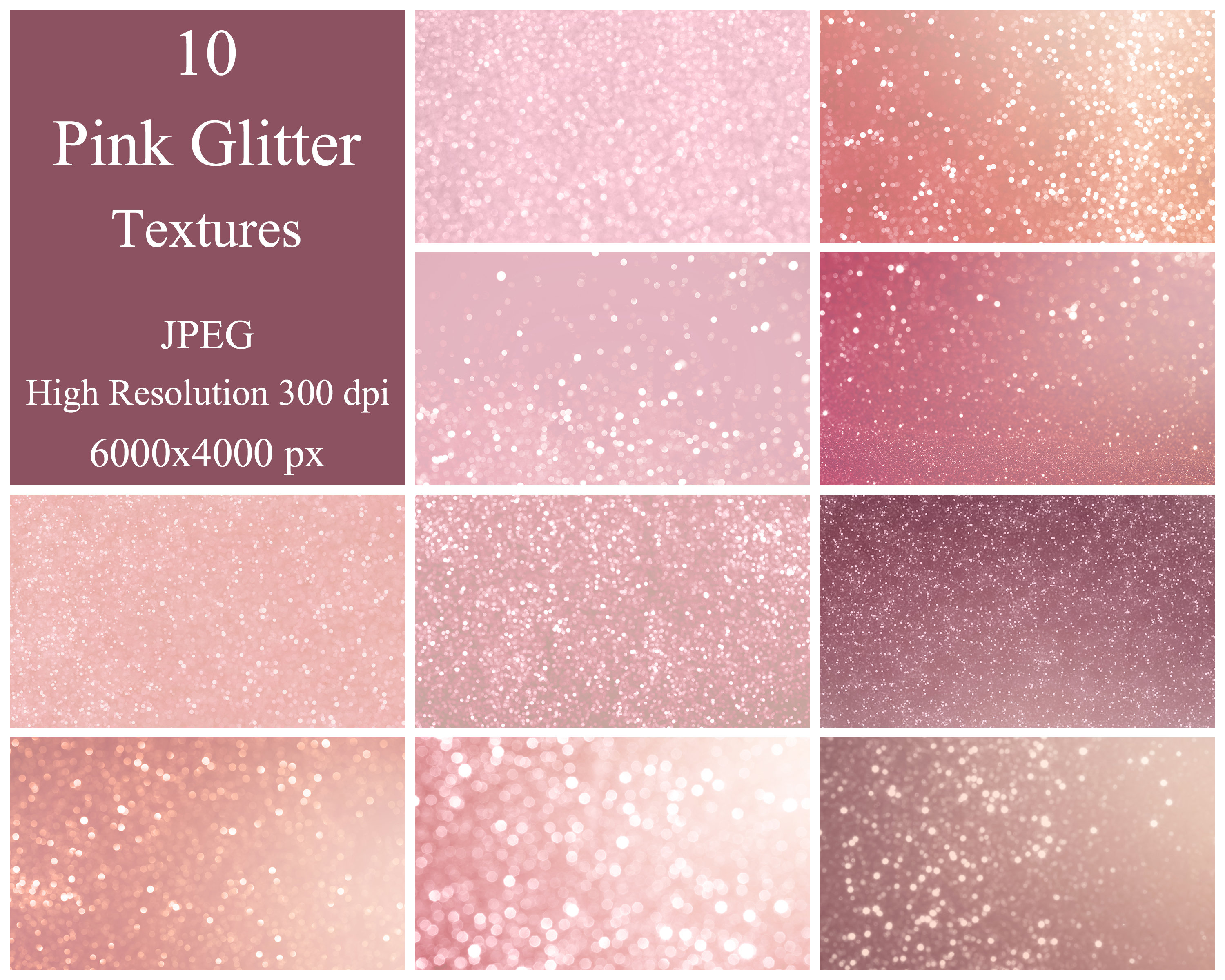 Pink Glitter Textures PS Textures Glitter Photoshop | Etsy