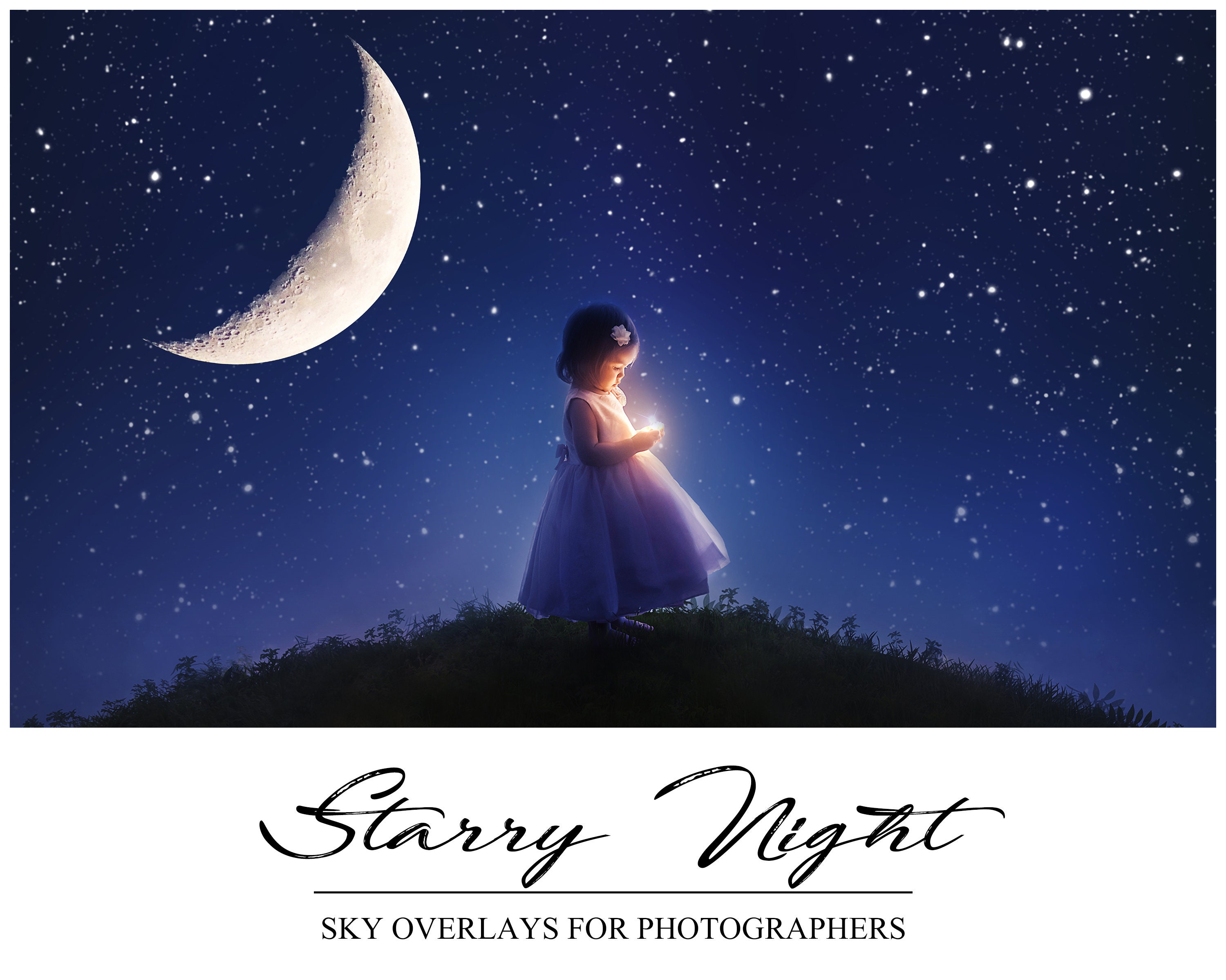 Night Sky Overlays Moon Photoshop Overlays Starry Sky - Etsy
