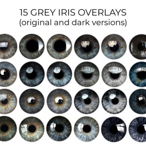 Grey Eyes Iris Overlays - Eye Lenses PNG Clipart - Eye Color Overlay ...