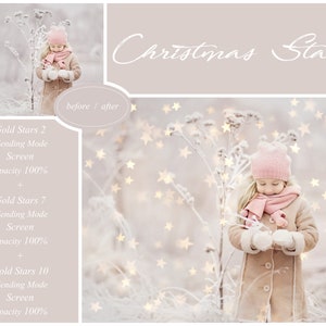 Gold Stars Overlays Christmas Bokeh Overlay Christmas Overlay Gold ...