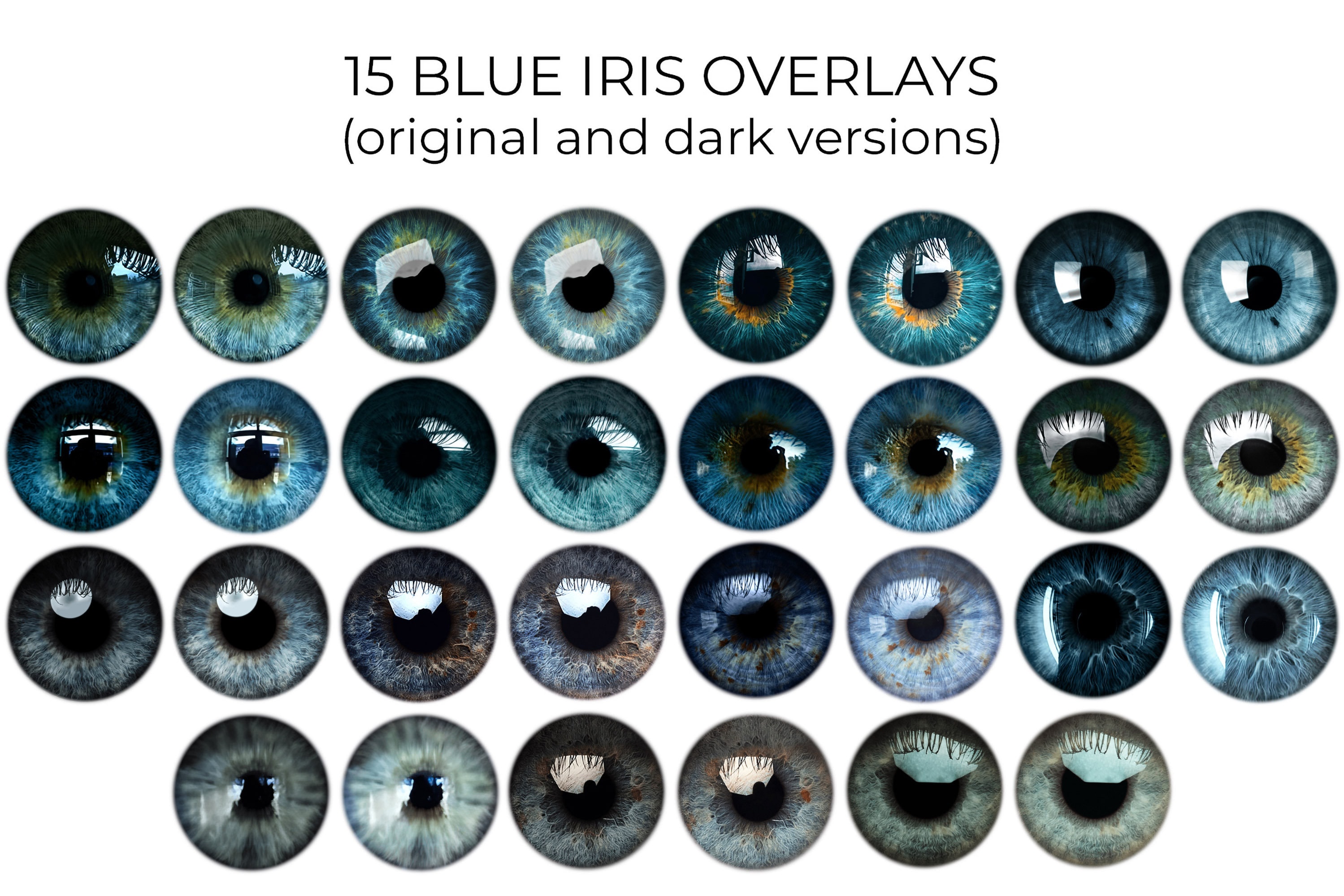 Blue Eyes Iris Overlays - Eye Lenses PNG Clipart - Eye Color Overlay ...