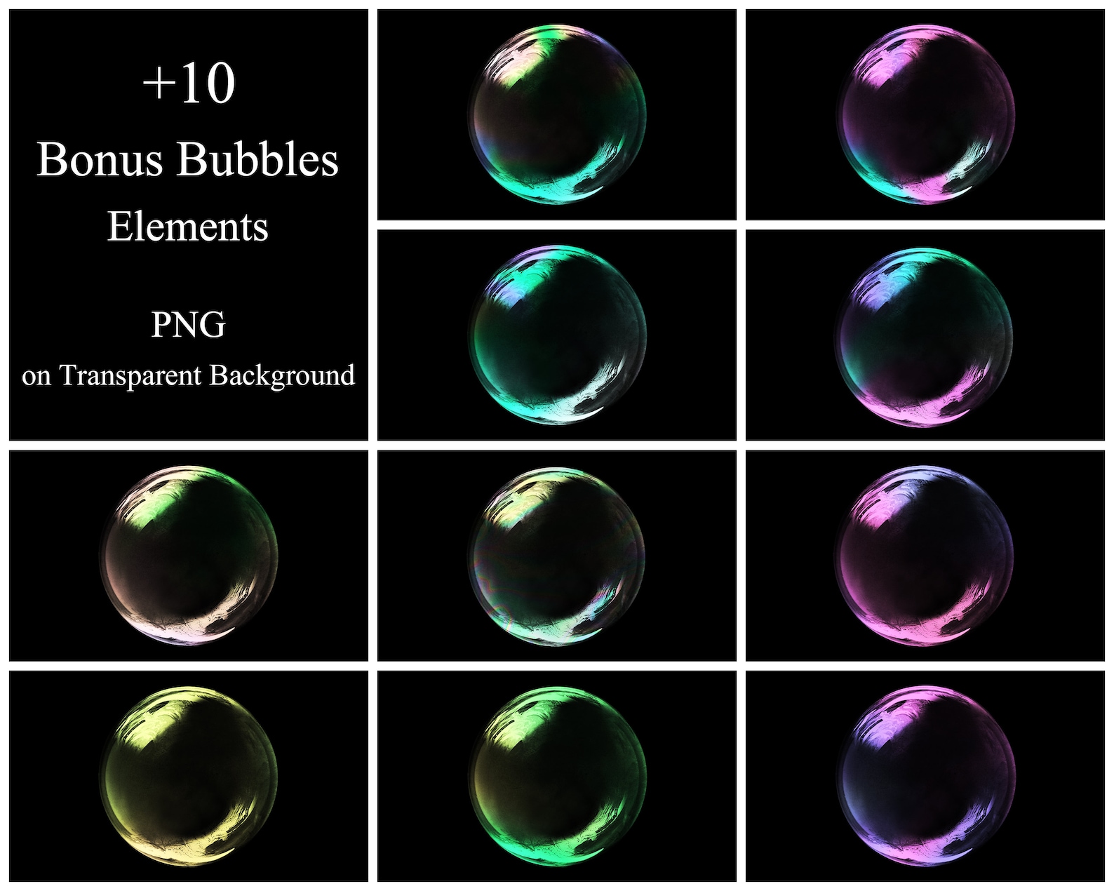 Soap Bubbles Overlays - Photoshop Overlays - Photography Overlay ...