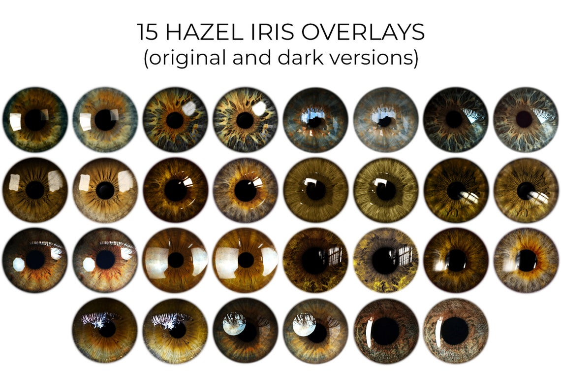 Hazel Eyes Iris Overlays - Brown Eye Lenses PNG Clipart - Eye Color ...