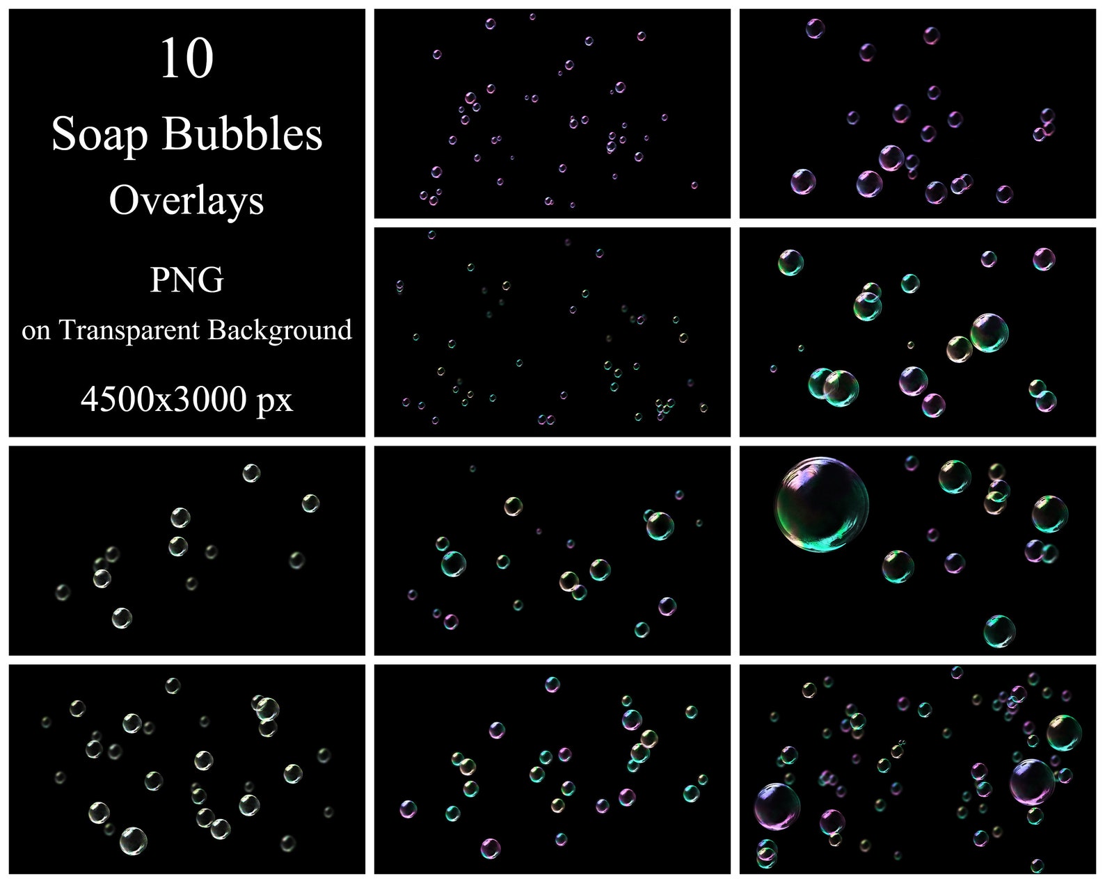 Soap Bubbles Overlays Photoshop Overlays Photography - Etsy