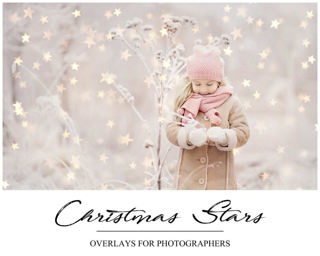 Gold Stars Overlays Christmas Bokeh Overlay Christmas Overlay Gold ...