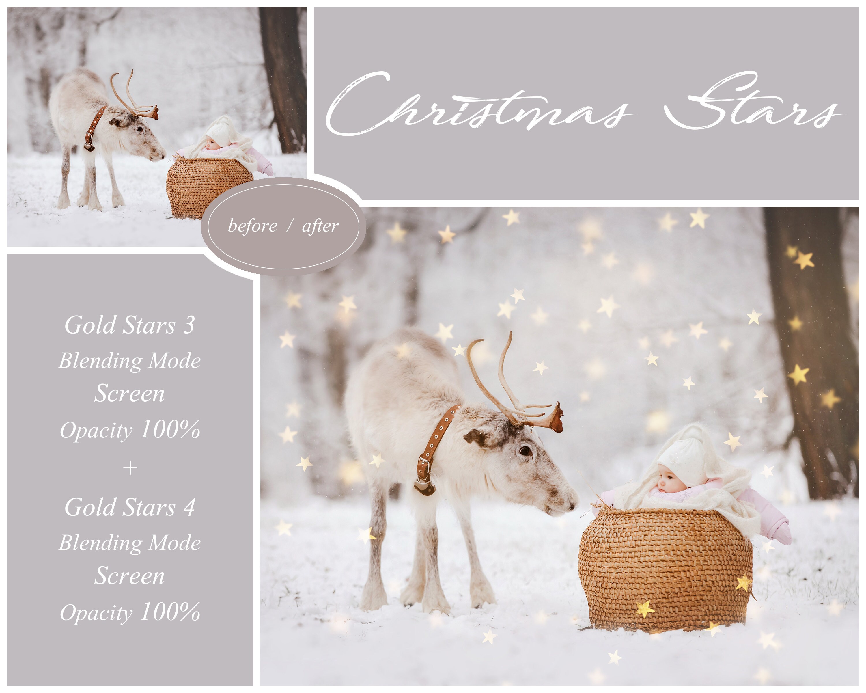 Gold Stars Overlays Christmas Bokeh Overlay Christmas | Etsy