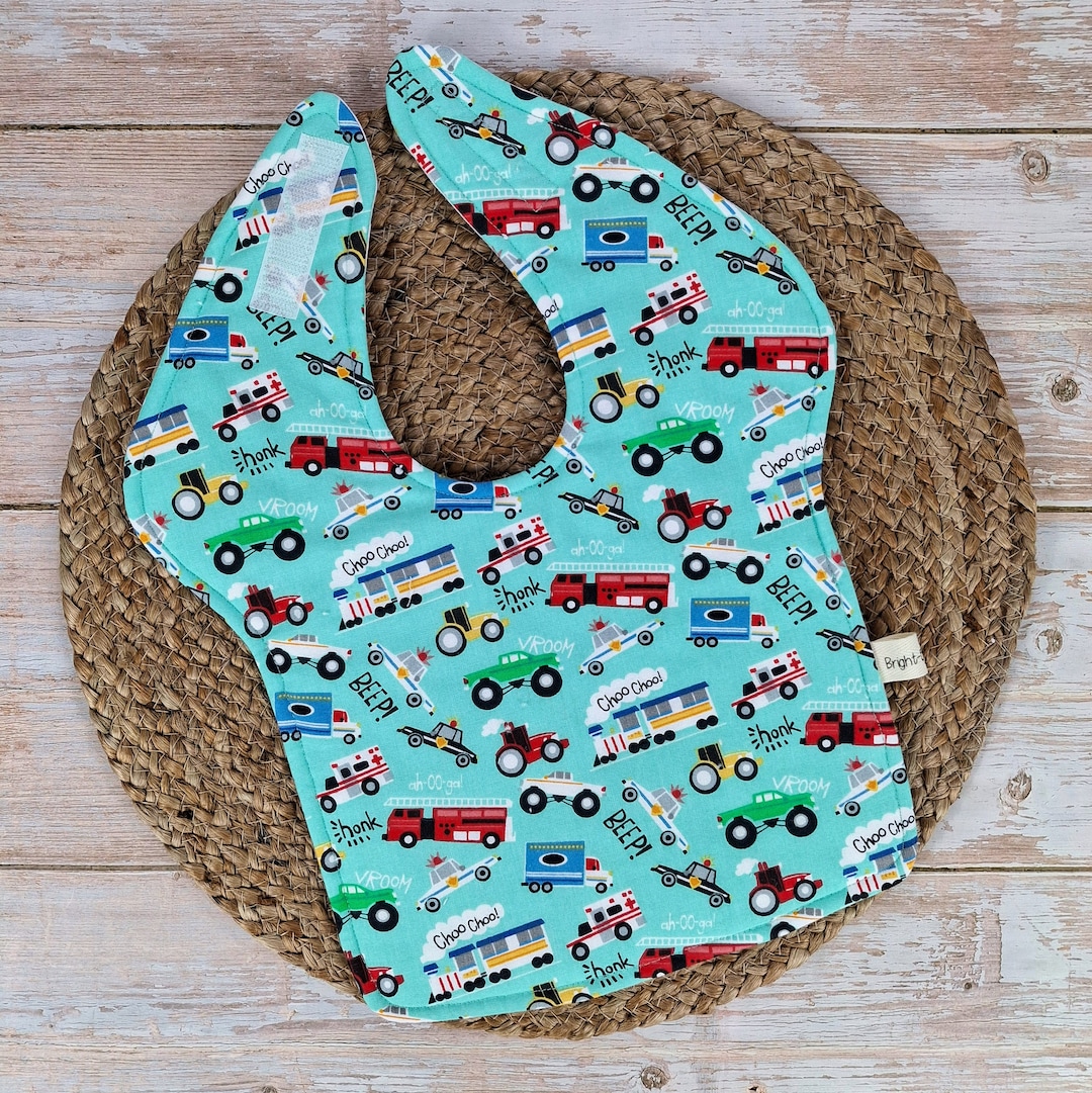 Car and Truck Baby Bib, Absorbent Three-layer Bib - Etsy