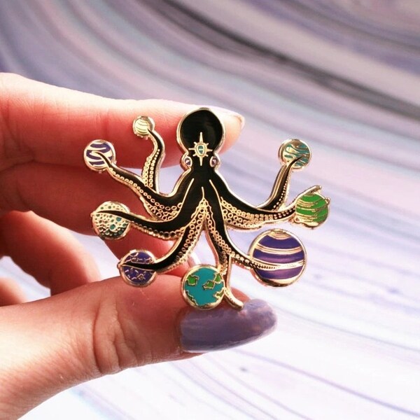 Octopus Brooch - Etsy