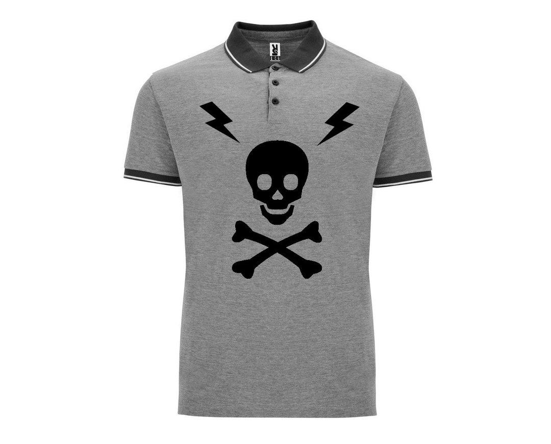 Skull Men's Shirt Skull T-shirt Polo Men's Shirt - Etsy