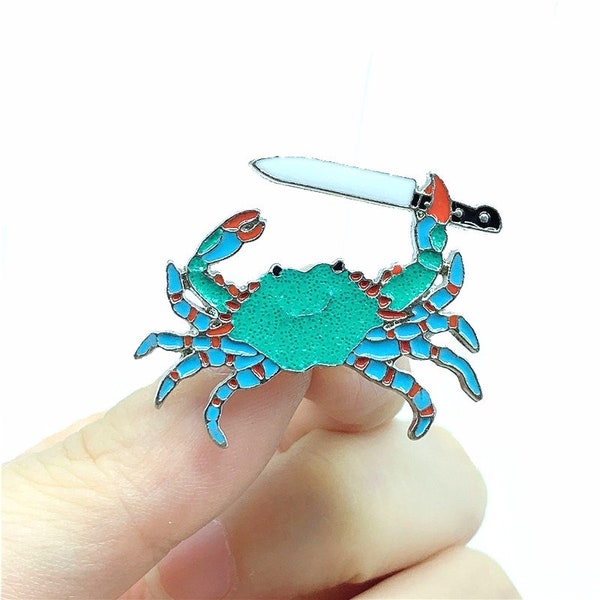 Crab Pin - Etsy