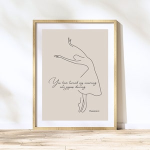 You Turned Mourning to Dancing Christian Digital Art Prints Bible Line ...
