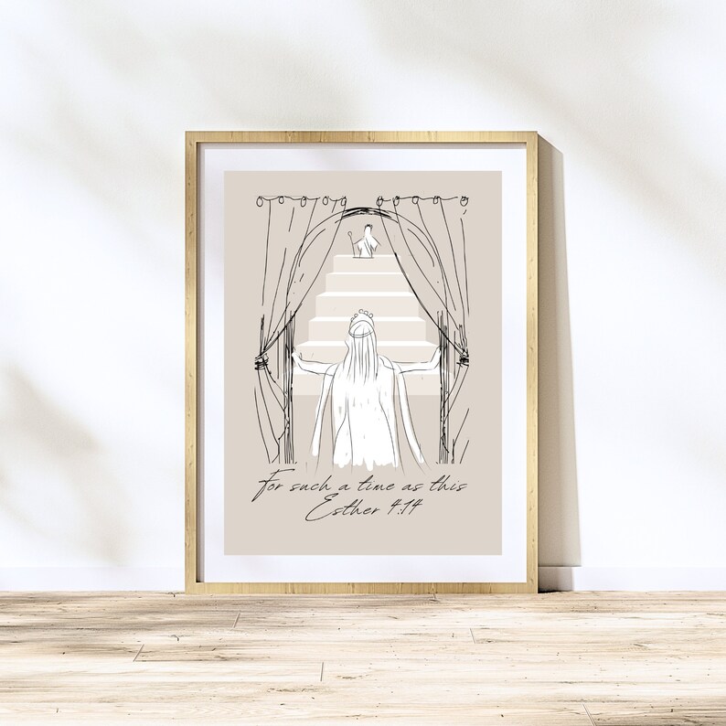 Esther for Such a Time as This Digital Print Wall Art Jews Persia ...