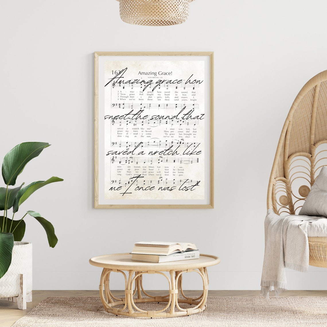 Amazing Grace Print Hymn Printable Vintage Sheet Music Instant Download ...