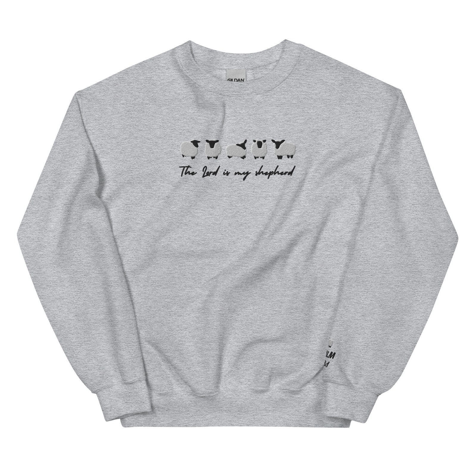 Lost Sheep Embroidered Sweatshirt, Jesus Leaves the 99, the Lord is My ...