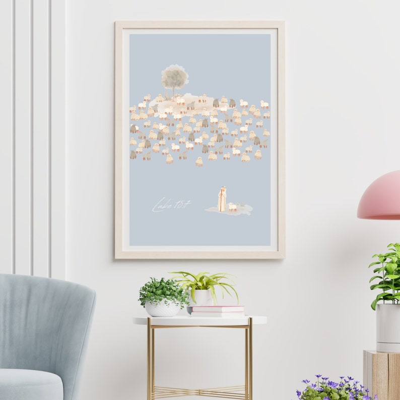 Jesus Leaves the 99 Parable of the Lost Sheep Good Shepherd Digital ...