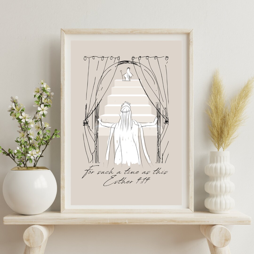 Esther for Such a Time as This Digital Print Wall Art Jews Persia ...