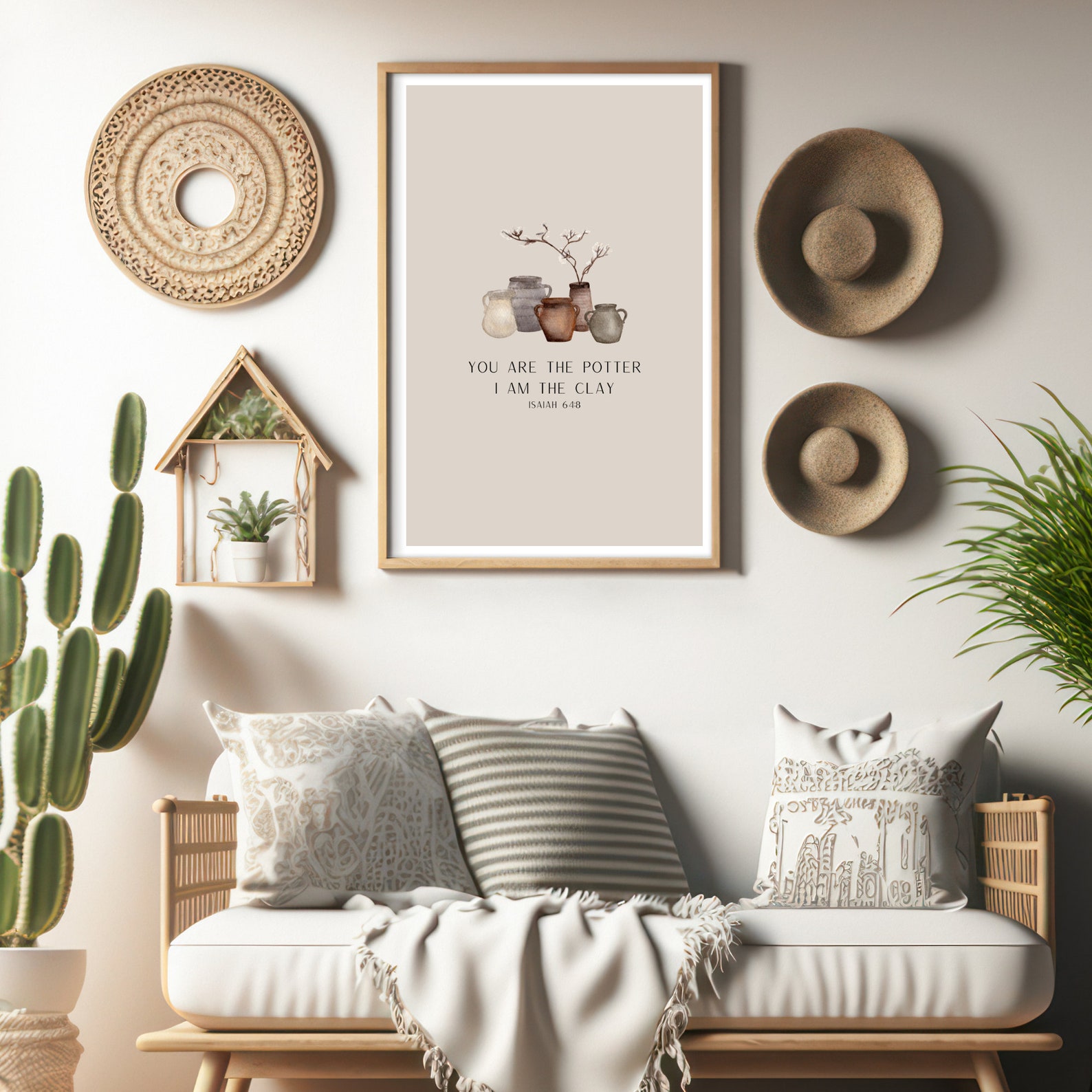 You Are the Potter I Am the Clay Isaiah 64:8 Minimal Christian Wall Art ...