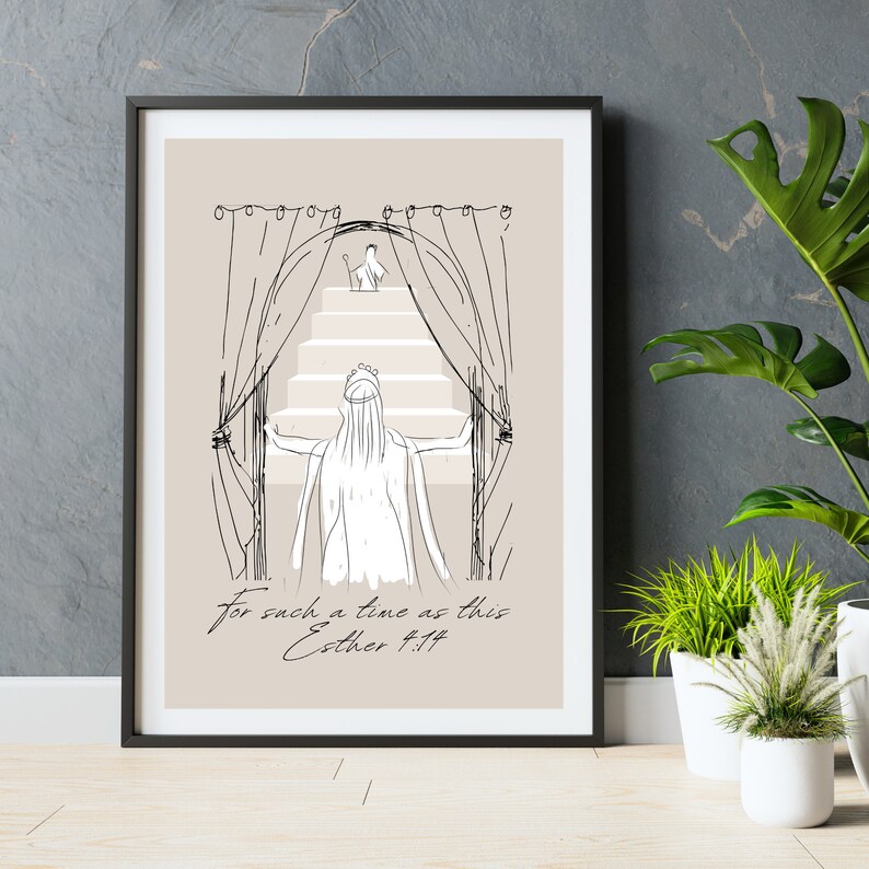 Esther for Such a Time as This Digital Print Wall Art Jews Persia ...