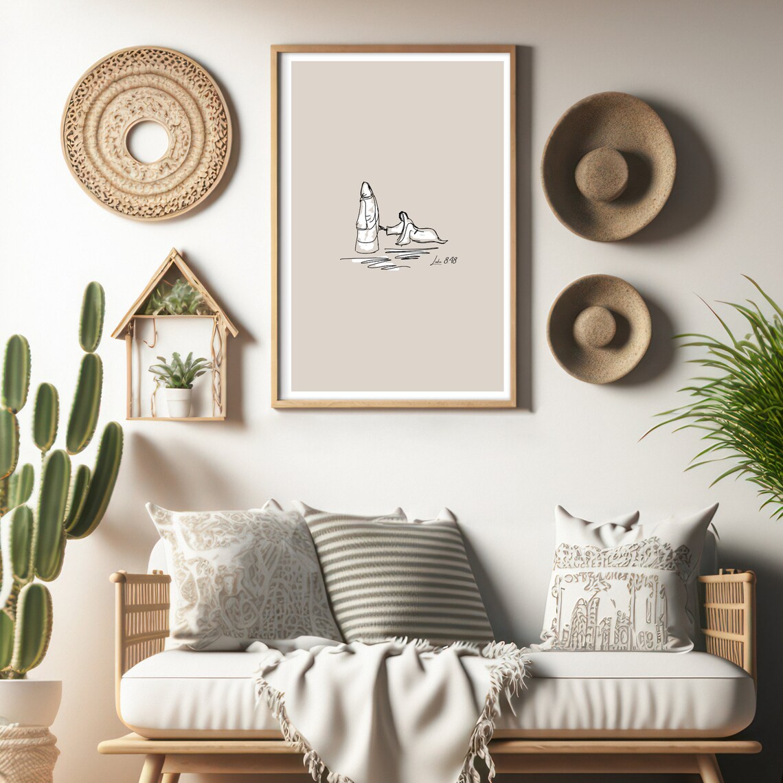 Jesus Heals the Bleeding Woman Digital Print Woman With Issue of Blood ...