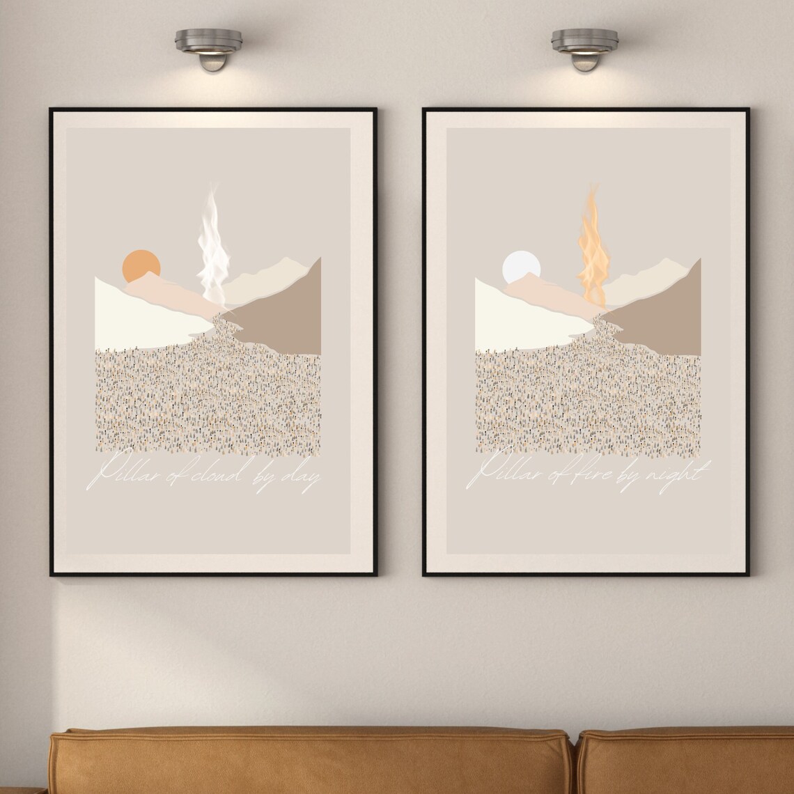 Pillar of Clouds and Fire Moses Exodus Digital Print Christian Bible ...